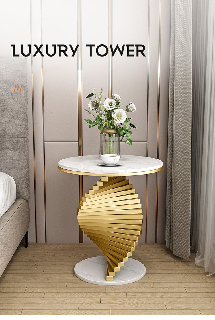 Metal twisted Side table – Shopps.In