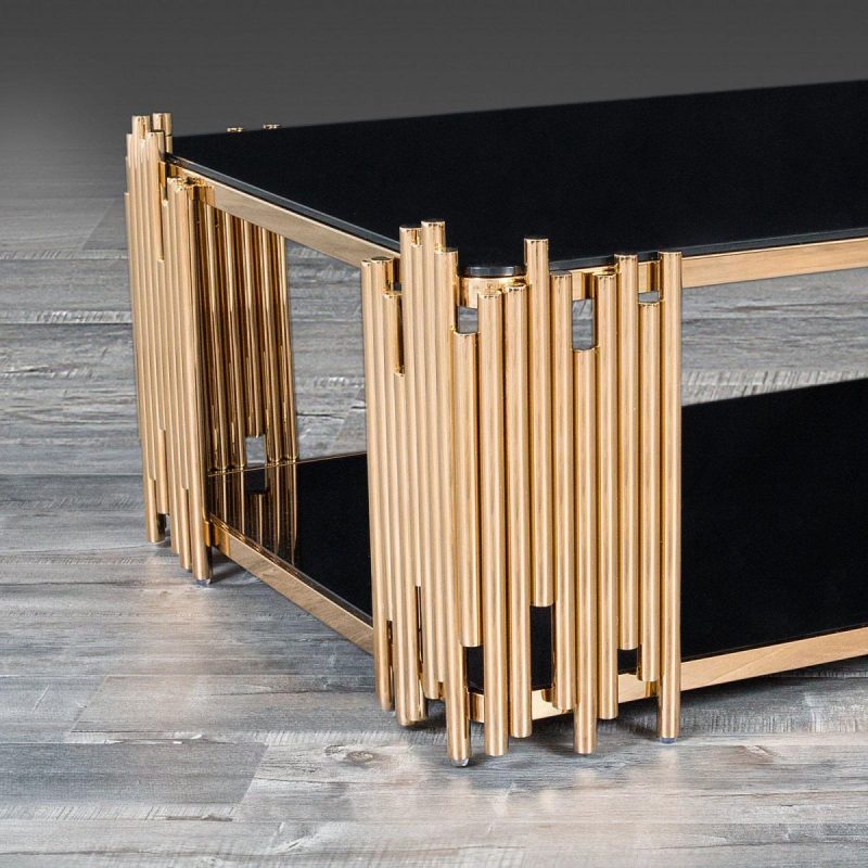 Metal glass top Center Table - Shopps.In