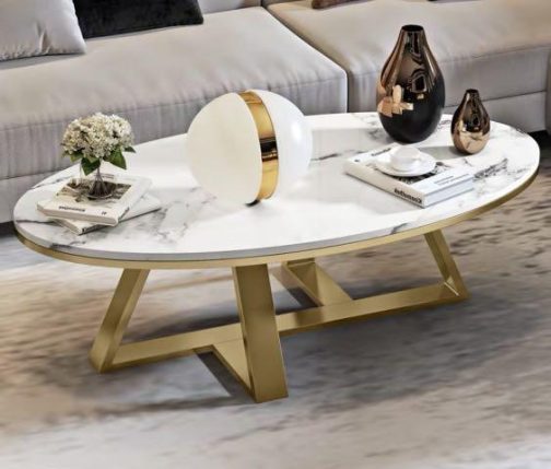 Italian Marble Centre Table – Luxury Living Room Decor